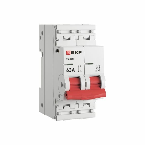 Выключатель нагрузки (ВН) двухполюсный 2P 63А ВН-63N S63263 PROXIMA EKF EKF S63263