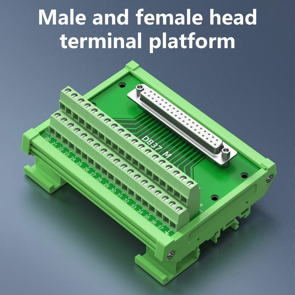 Коннектор, Тип клеммной колодки для подключения к последовательному порту без припоя-DB37 male