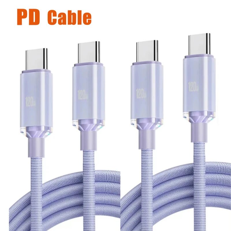 Кабель USB-C на USB-C 120W 6A, 1m, 2P C TO C1