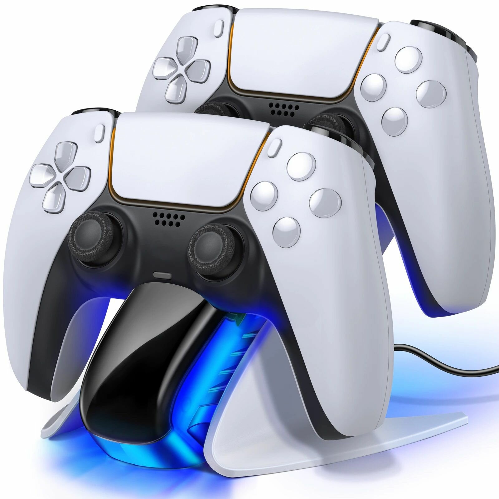 Зарядное устройство с двумя контроллерами MyPads для PS5, док-станция для джойстиков Playstation 5 Dualsense Быстрая