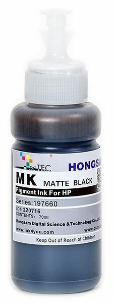 Чернила DCTec пигментные HP GT5810 Matte Black (матовый черный) 70 мл с дозатором
