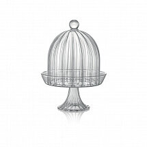 Блюдо для кекса н/н с крышкой 12,5х19,2см."Coffee&Tea" прозрачное IVV