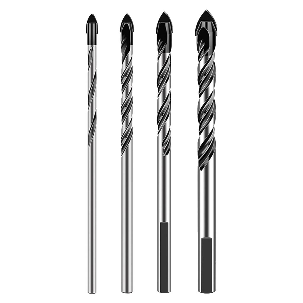 Набор твердосплавных долот для сверления треугольных стен с многофункциональным отверстием в стекле, комплект из 4 предметов 3.4.5.6