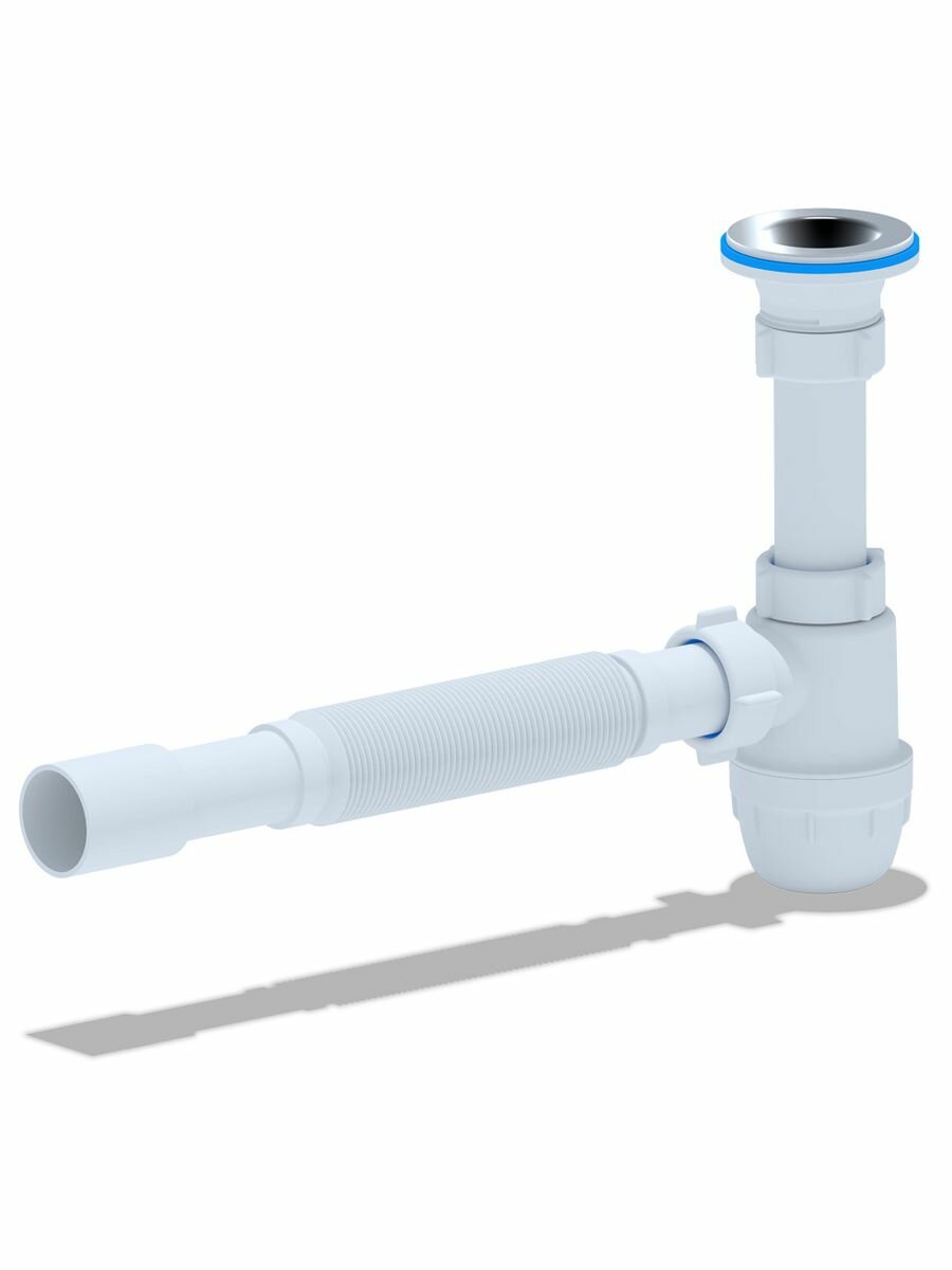 Сифон АНИ Пласт Юнг 1.1/4"х32мм с гибкой трубой 32х32/40 BM1015