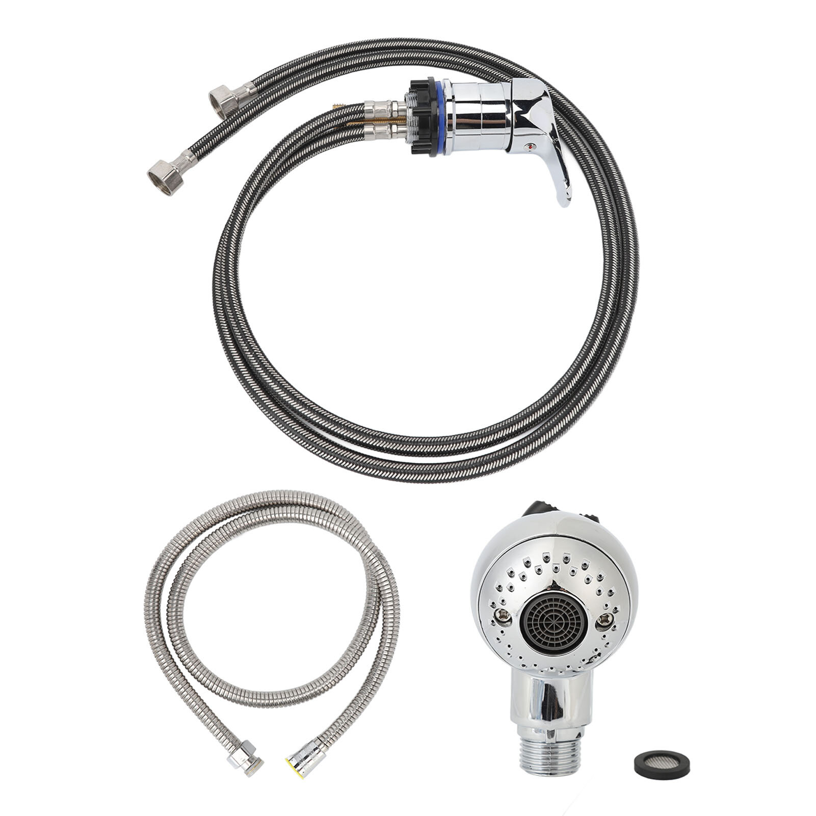 Смеситель для мойки шампуня с функцией повышения давления, экономия воды, труба 100 см, мягкий шланг 120 см, комплект для распыления шампуня