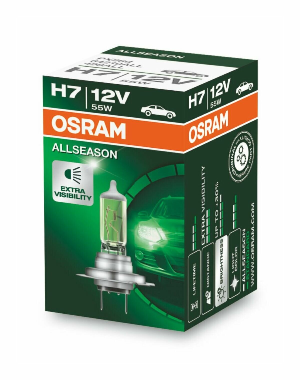 Лампа Галогеновая H7 Px26D 55W(Osram 64210All)