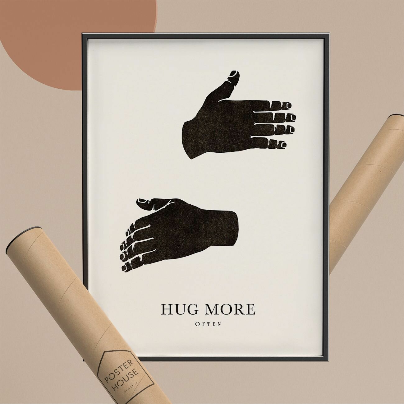 Постер Руки 60х80 см без рамы/ Минималистичный эстетичный плакат для интерьера