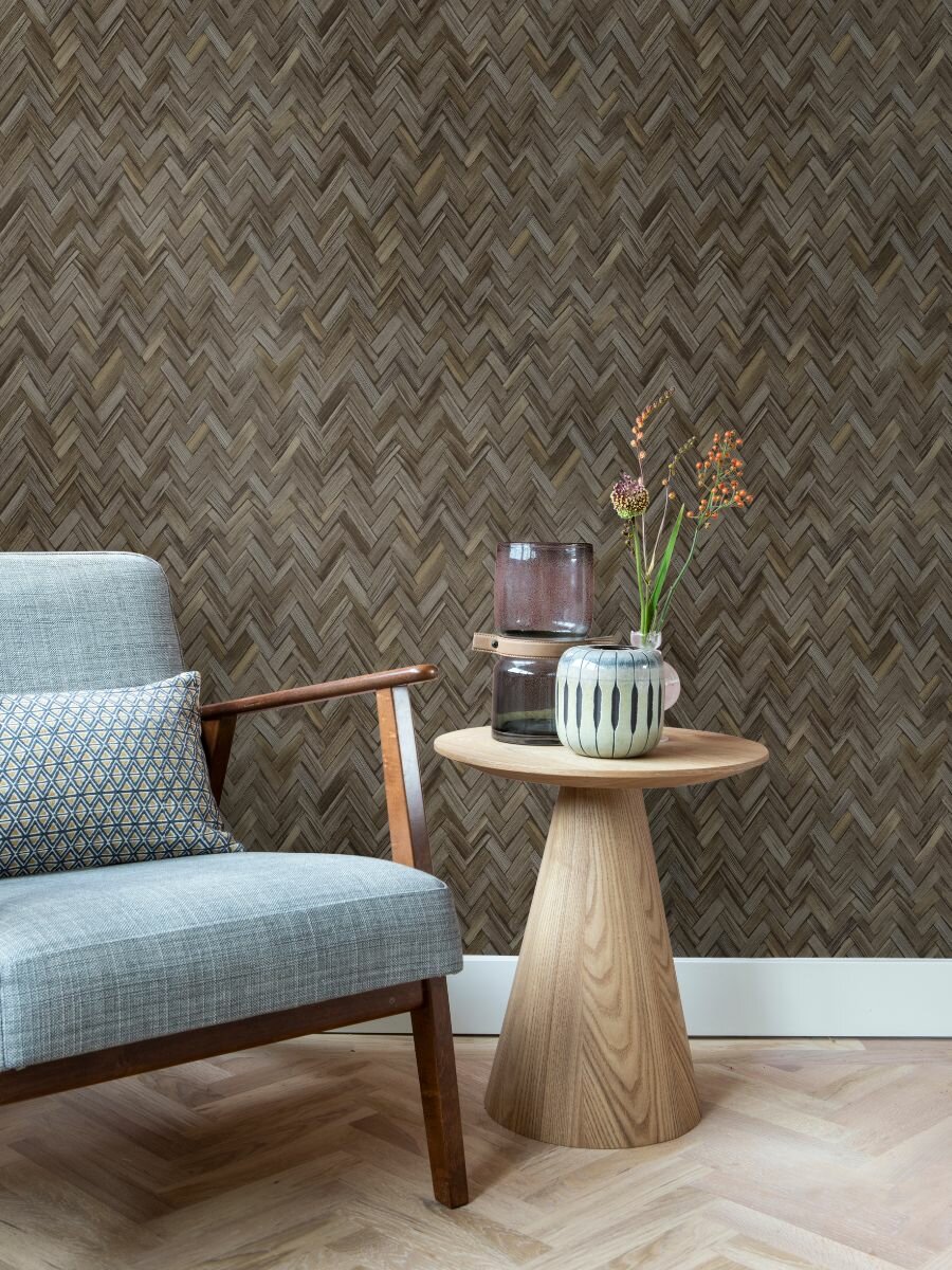 Обои Rasch My Cottage 1.06 x 10.05 981216 на флизелиновой основе метровые, цвет серый, моющиеся, рисунок геометрический