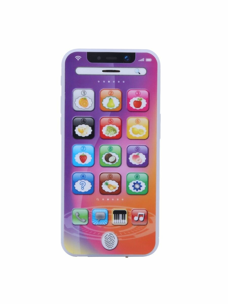 Фиолетовый обучающий детский музыкальный светильник, игрушка для телефона, имитирующий мобильный телефон для детей, интерактивный музыкальный плеер для обучения и развития детей
