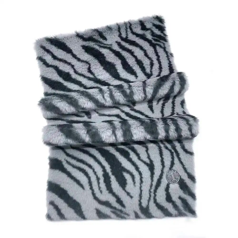 Искусственный мех ZYFMPTEX леопардовый 25x45 см Серый, 15