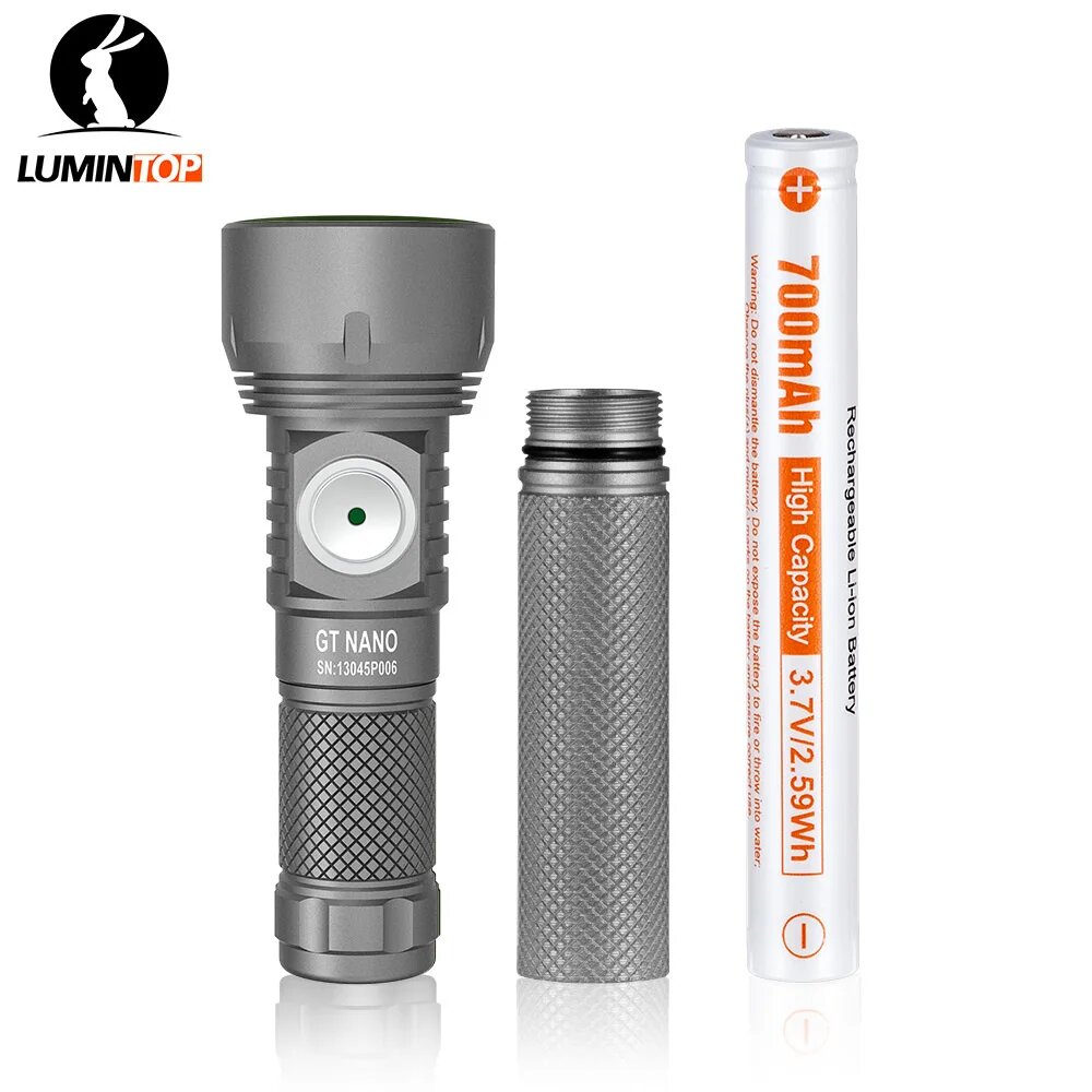 Lumintop GT NANO PRO Титановый фонарь 1600 люмен Sandblast 10475 set