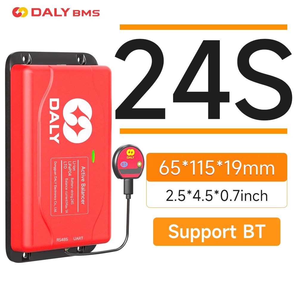 Активный балансир Daly для литиевых аккумуляторов 18650 Smart Balancer 24S
