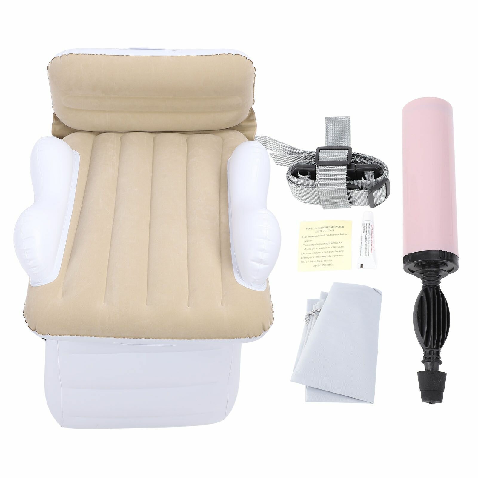 Надувная детская кровать-самолет, быстро надуваемая, герметичная, портативная, удлиняющая детская кровать для высокоскоростных поездов, автомобилей, бежевого цвета