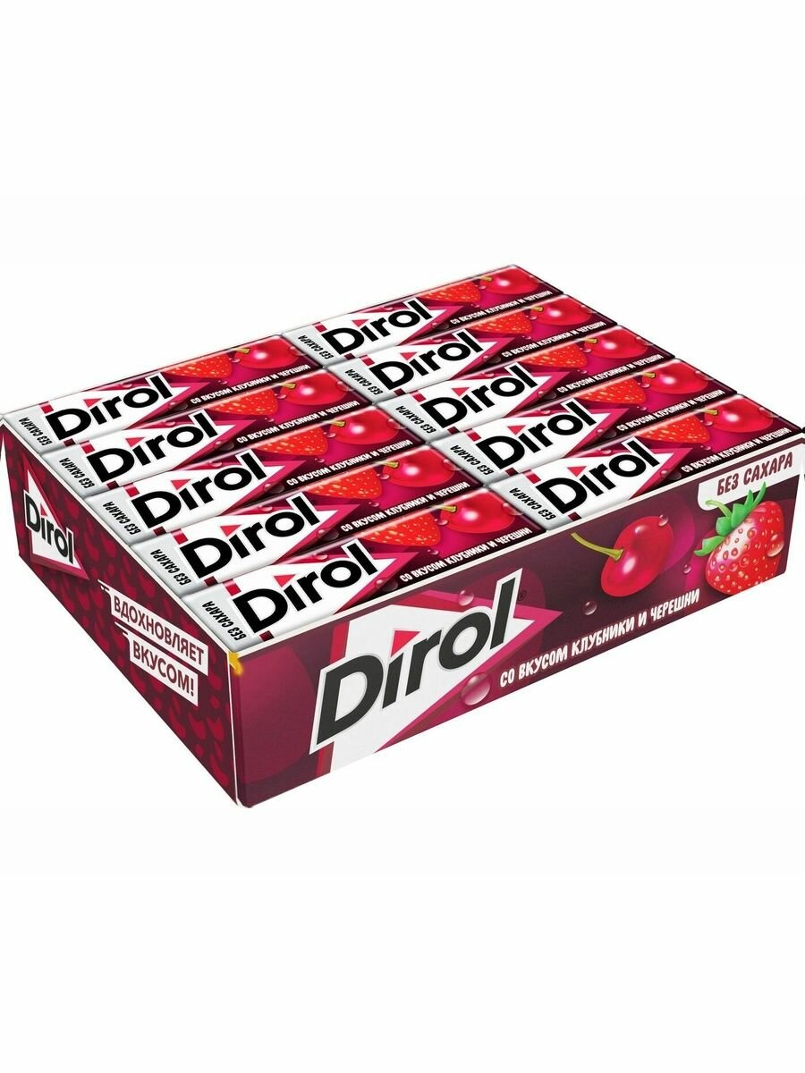 Дирол "Клубника и черешня" для неё 30*13,6 гр.