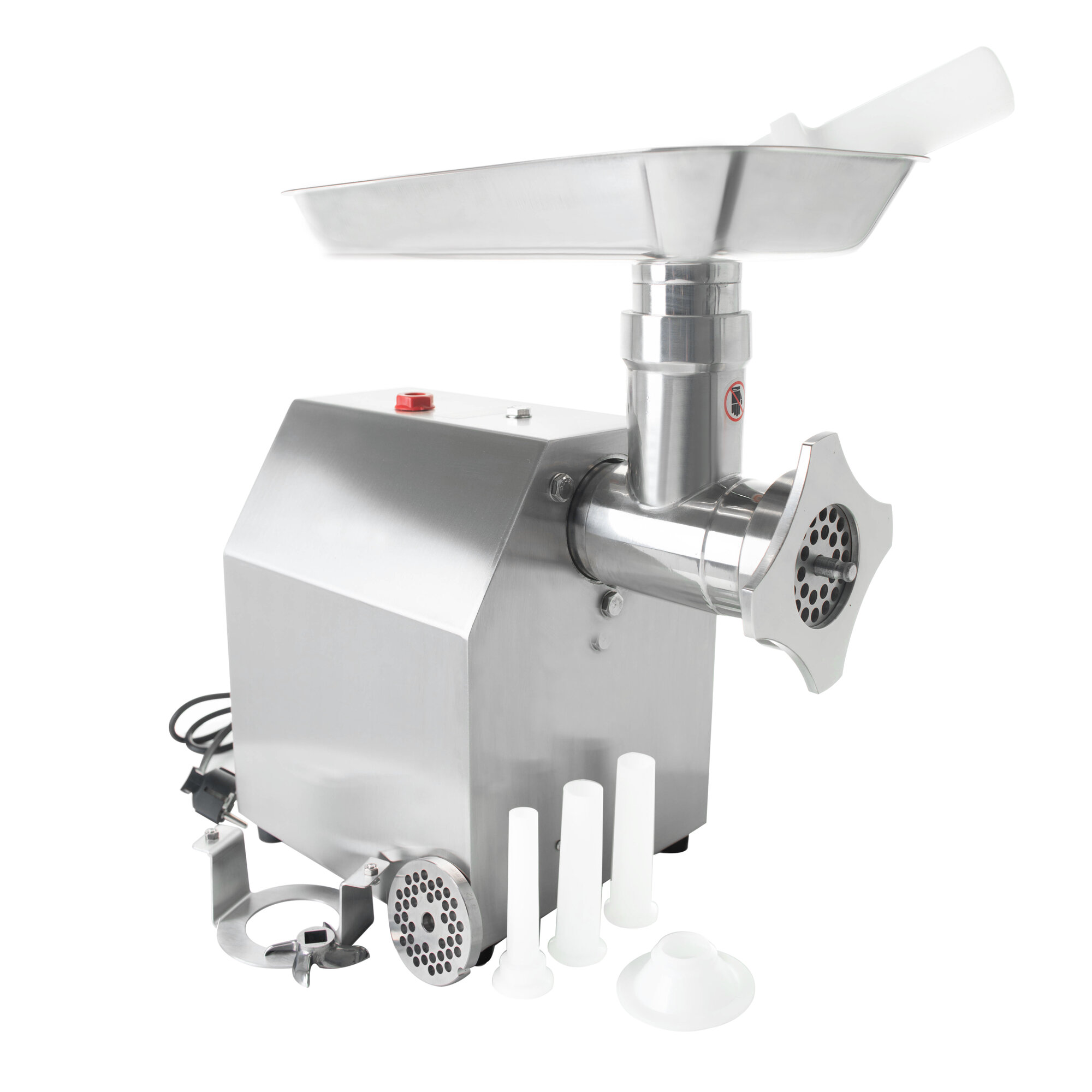 Мясорубка Foodatlas TK-12, нержавеющая сталь, функция реверса, мощность 650 Вт
