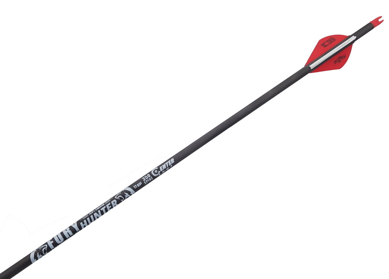 Стрела лучная карбоновая Centershot Fury Hunter 400, Blazer 2"