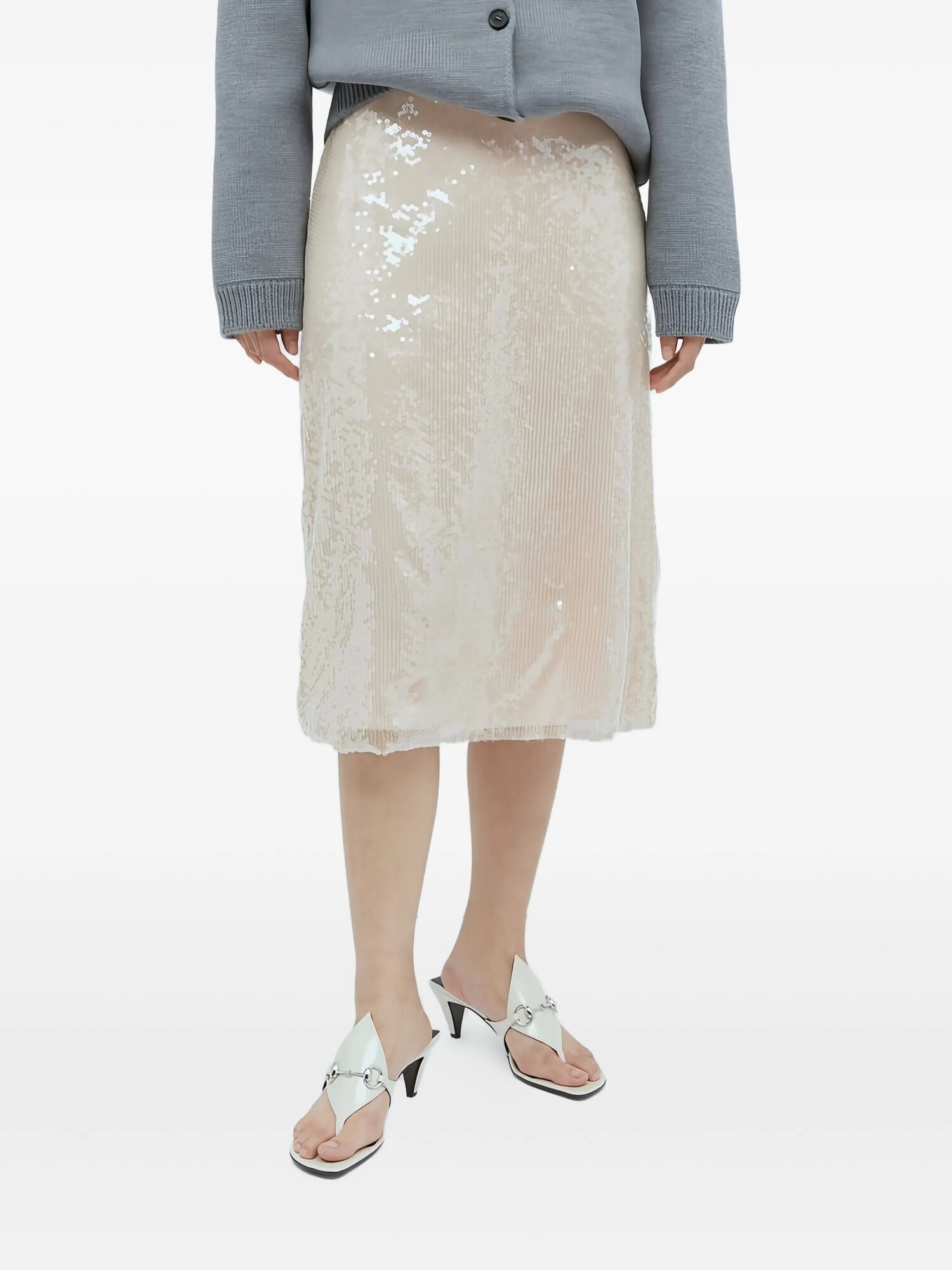 Юбка Sequin midi skirt