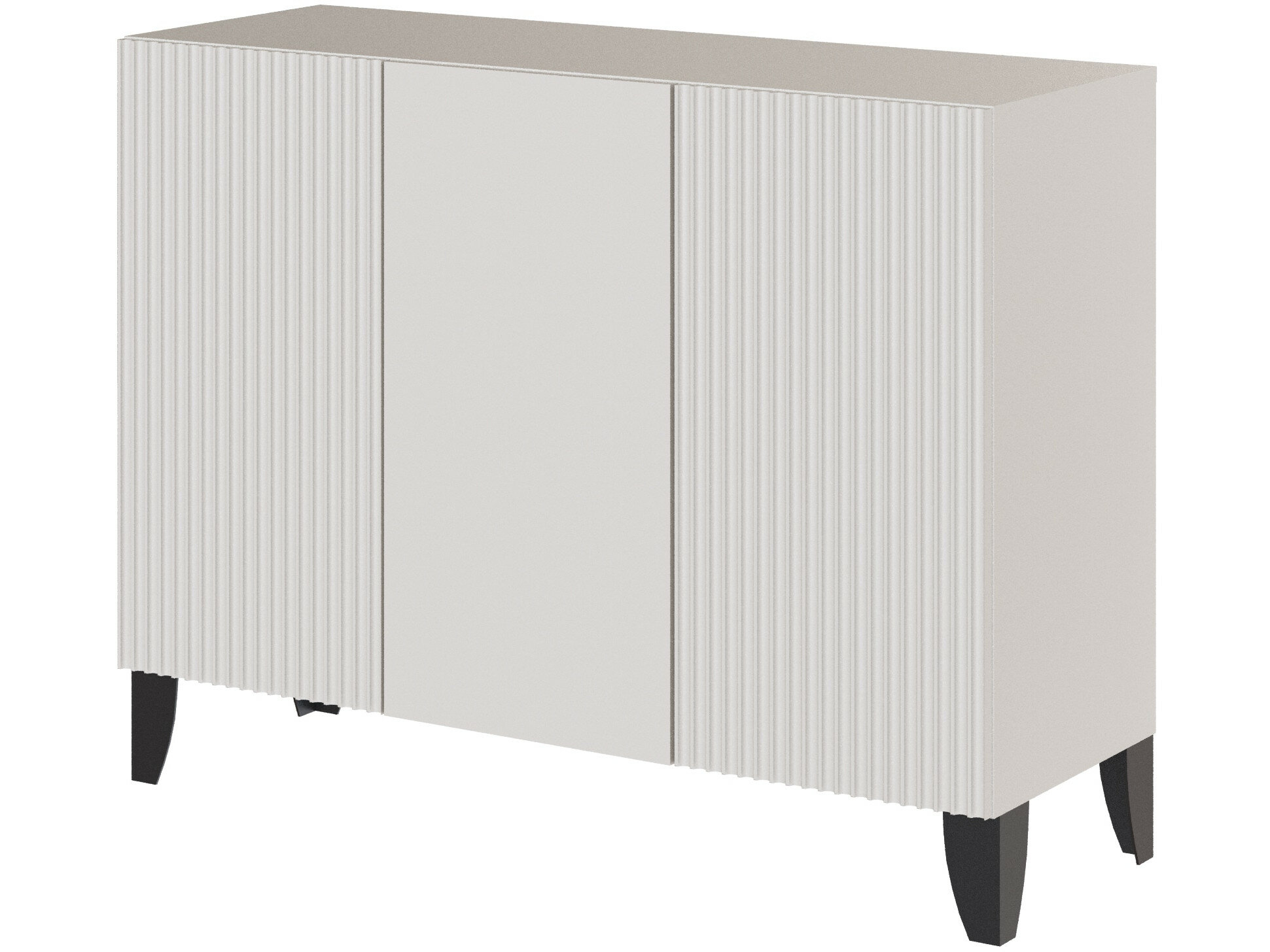 Комод с тремя дверьми, фасад МДФ, 105х38х80.5, Кашемир/Сантьяго софт