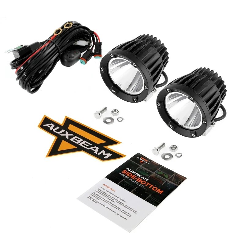 4-дюймовые круглые фары дальнего света 100 Вт, рабочий Точечный светильник с жгутом проводов, противотуманные фары для Jeep, транспортного средства, грузовика, SVU, мотоцикла UTV 6500K Light