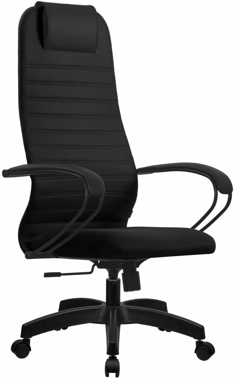 Кресло метта SU-B-10, на колесиках, сетка/ткань, 1шт. в комплекте черный z312448030