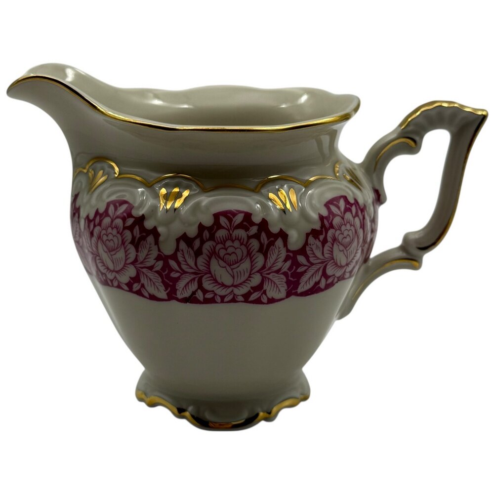 Сливочник "Брусничная роза", 200 мл, фарфор, 1946-1949 гг, Neuerer Bavaria, Германия