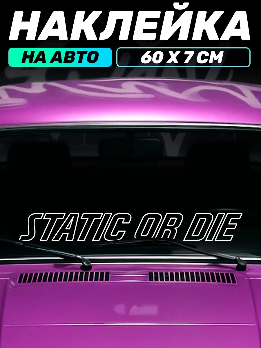Наклейка на авто Static or Die