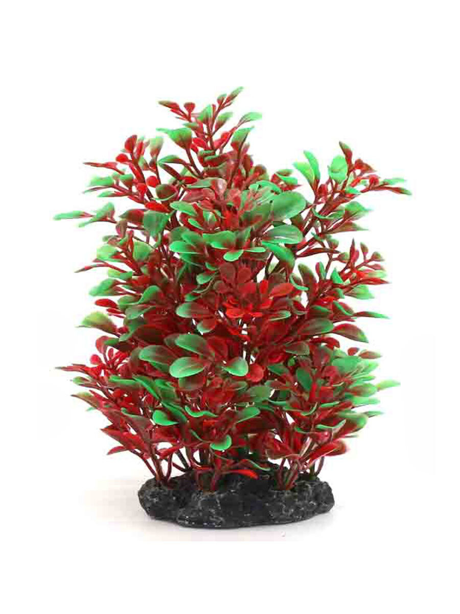 Растение искусственное Aquanimal для аквариума и террариума «Гигрофила красная» 9x5x18 см
