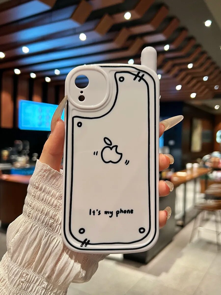 Чехол О'кейси для iPhone XR, с защитой камеры, накладка, белый/черный