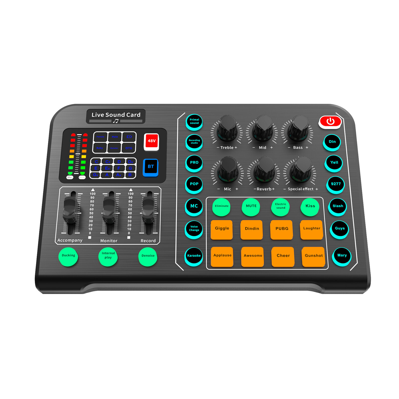 Live Sound Card Mixcer Podcast Board Board Changer Board для телефонного компьютера DJ Music Studio