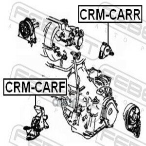 Подушка двигателя задняя Febest арт. crm-carr