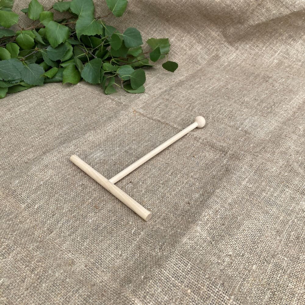 Палочка для блинов, деревянная, с шариком, ширина 12 см. "Эко"