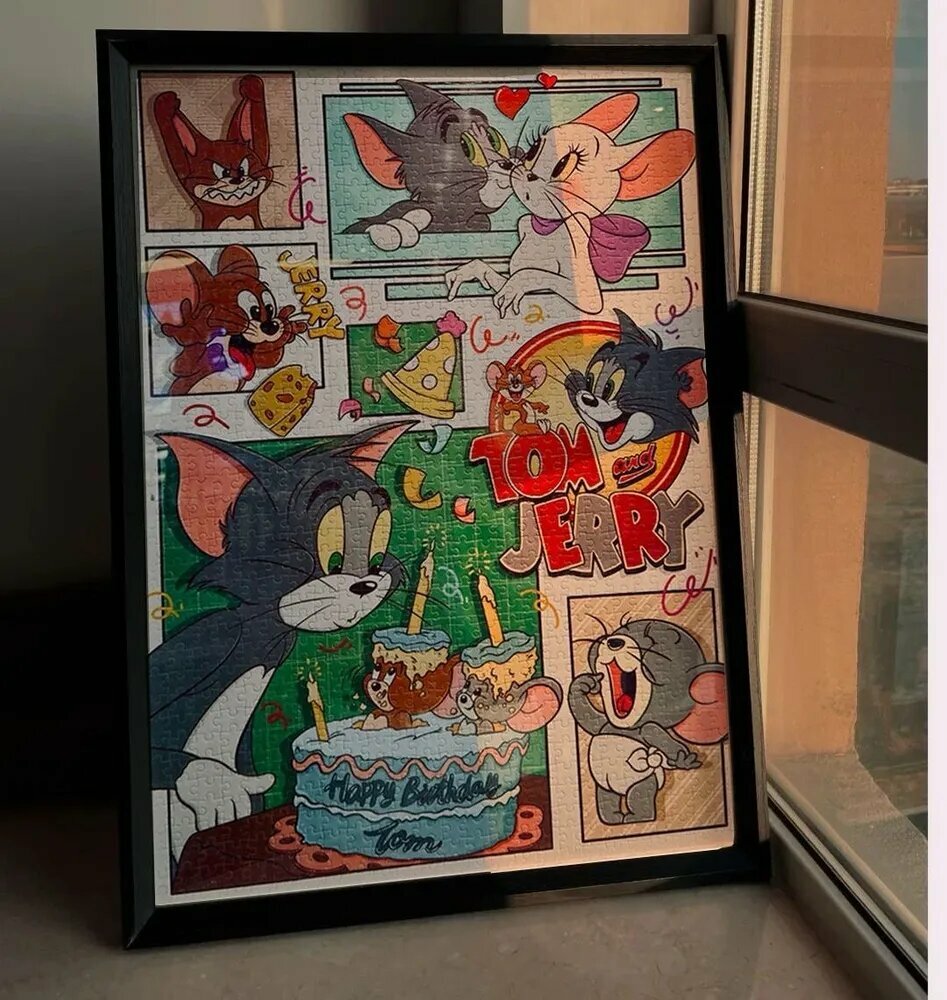 Пазл"том и джерри", пазл для взрослых, подарок, аниме,1000деталей