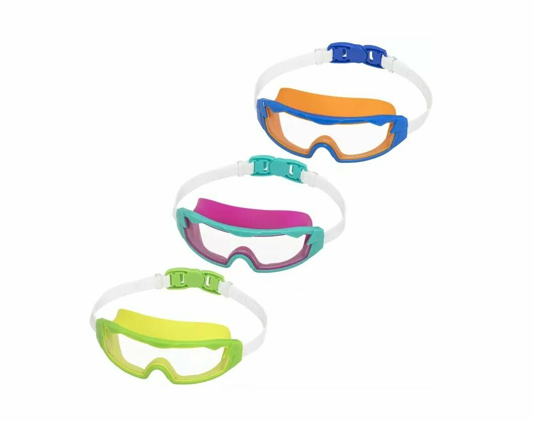 Очки для плавания BESTWAY "TIDAL SURG GOGGLES" от 7 лет 3 цвета 21179 BW