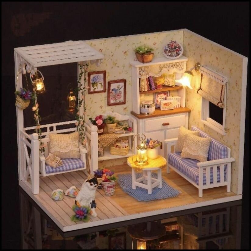 Эксклюзивный румбокс Yarvita Мечта котёнка для сборки интерьерного миниатюрного конструктора