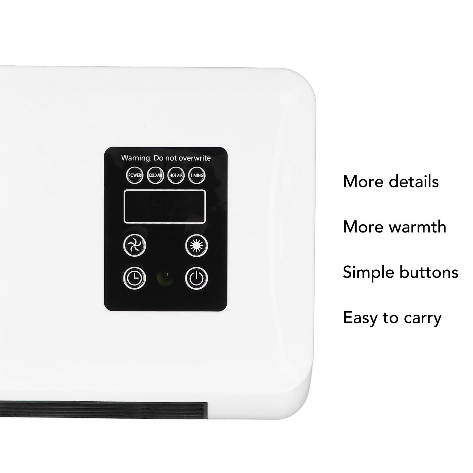 Настенный кондиционер-обогреватель, регулируемый, два режима, портативный сенсорный экран, настенный кондиционер-обогреватель для офиса, спальни, вилка ЕС 250 В