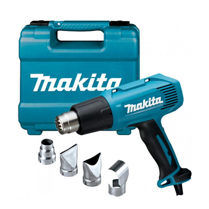 Термопистолет Makita HG6030K, мощность 1800Вт, защита от перегрева, в кейсе