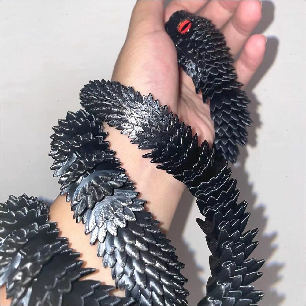 Напечатанная на 3d-принтере модель игрушки-змеи 60cm