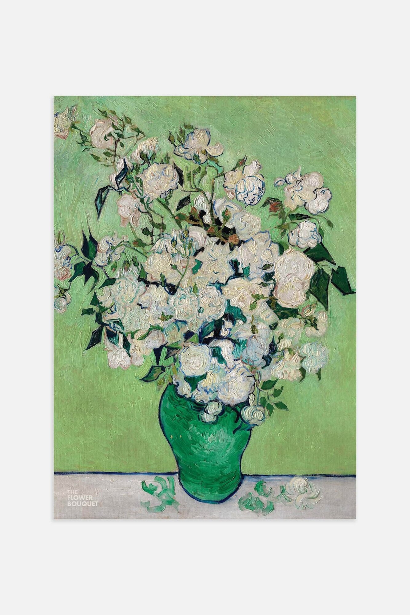 Плакат интерьерный H&M "Букет цветов", зеленый, размер 50 x 70 см, бумага