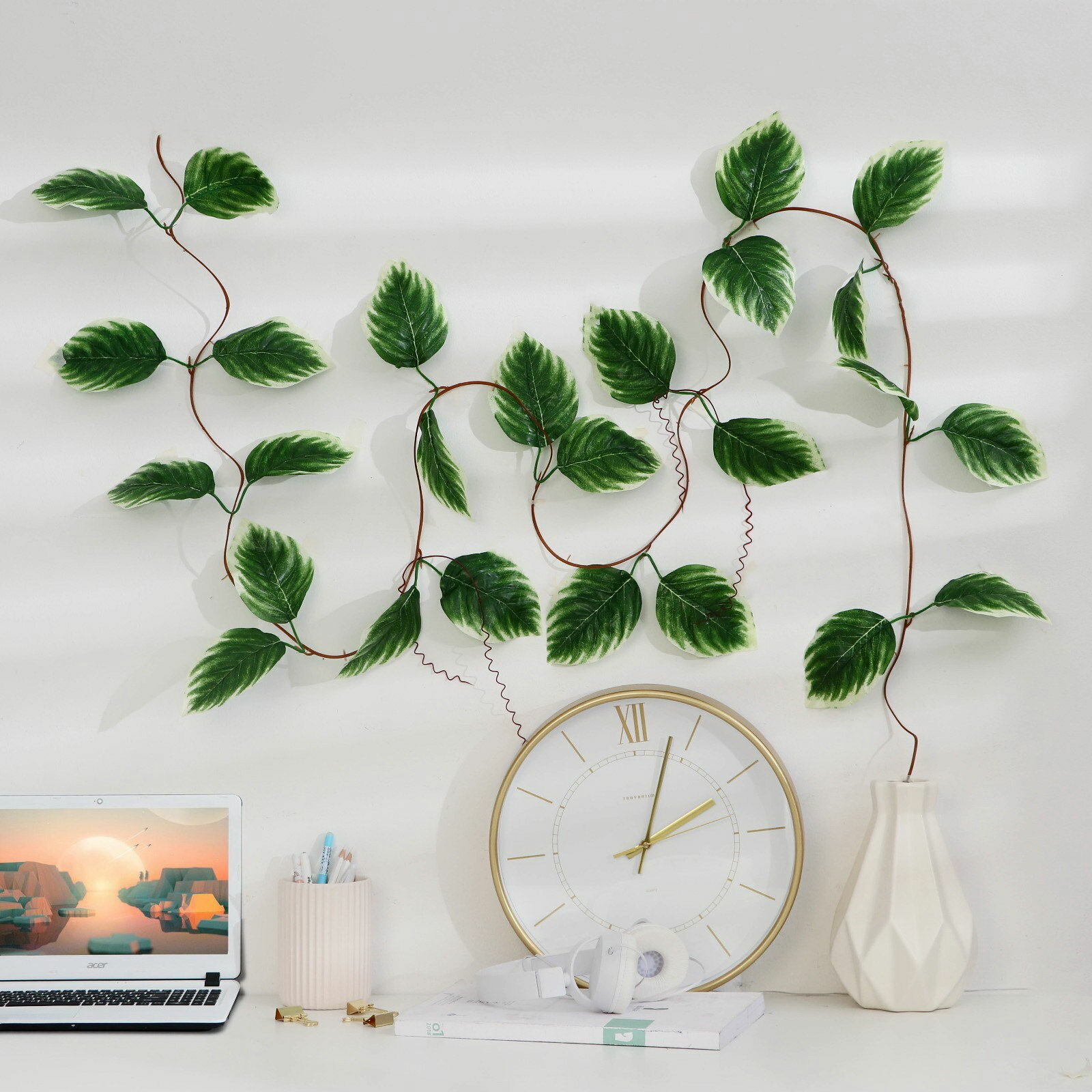 Лиана искусственная "Калатея полосатая", 230 см, цвет: зелёный, 5 шт.