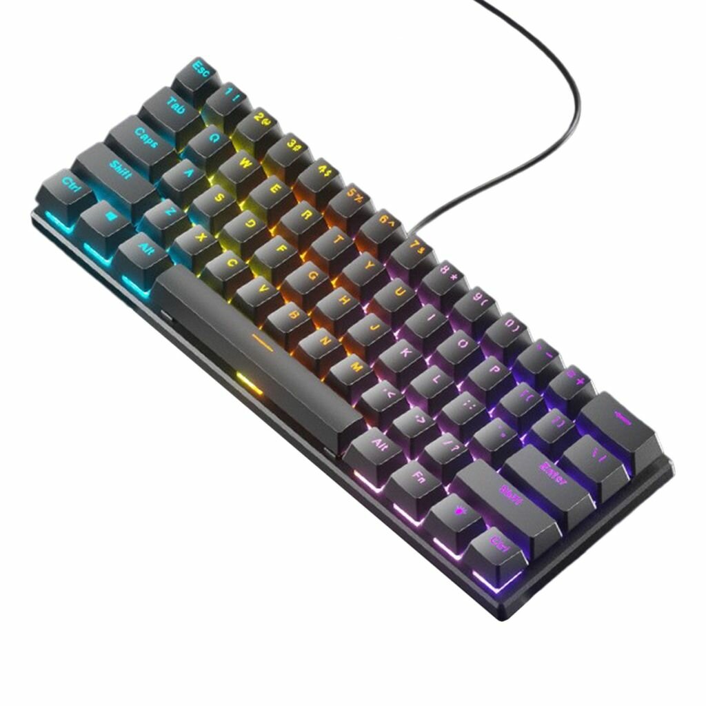 Механическая Игровая клавиатура для ПК со светодиодной подсветкой, Офисная для работы