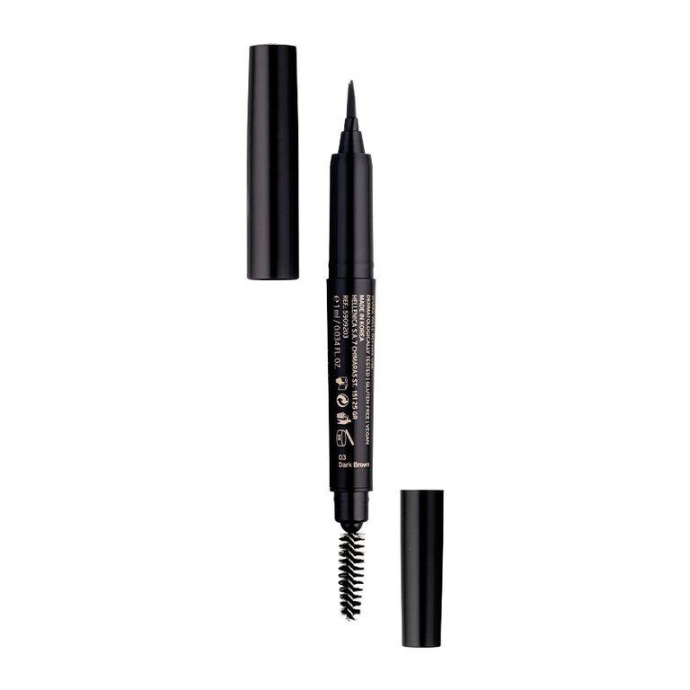 RADIANT MAKE-UP RAD BROW WIZARD TATTOO PEN No 3 DRAK BROWN Фломастер-подводка для бровей тон 03 Темно-коричневый