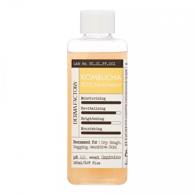 DERMA FACTORY Kombucha 80% Treatment Тонер для лица питательный с экстрактом комбучи 150 мл