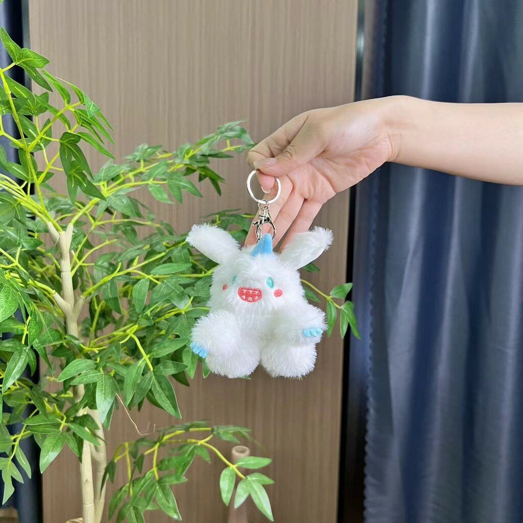 Мягкая игрушка монстр с большими глазами — брелок для девочек, милый брелок-подвеска для сумки