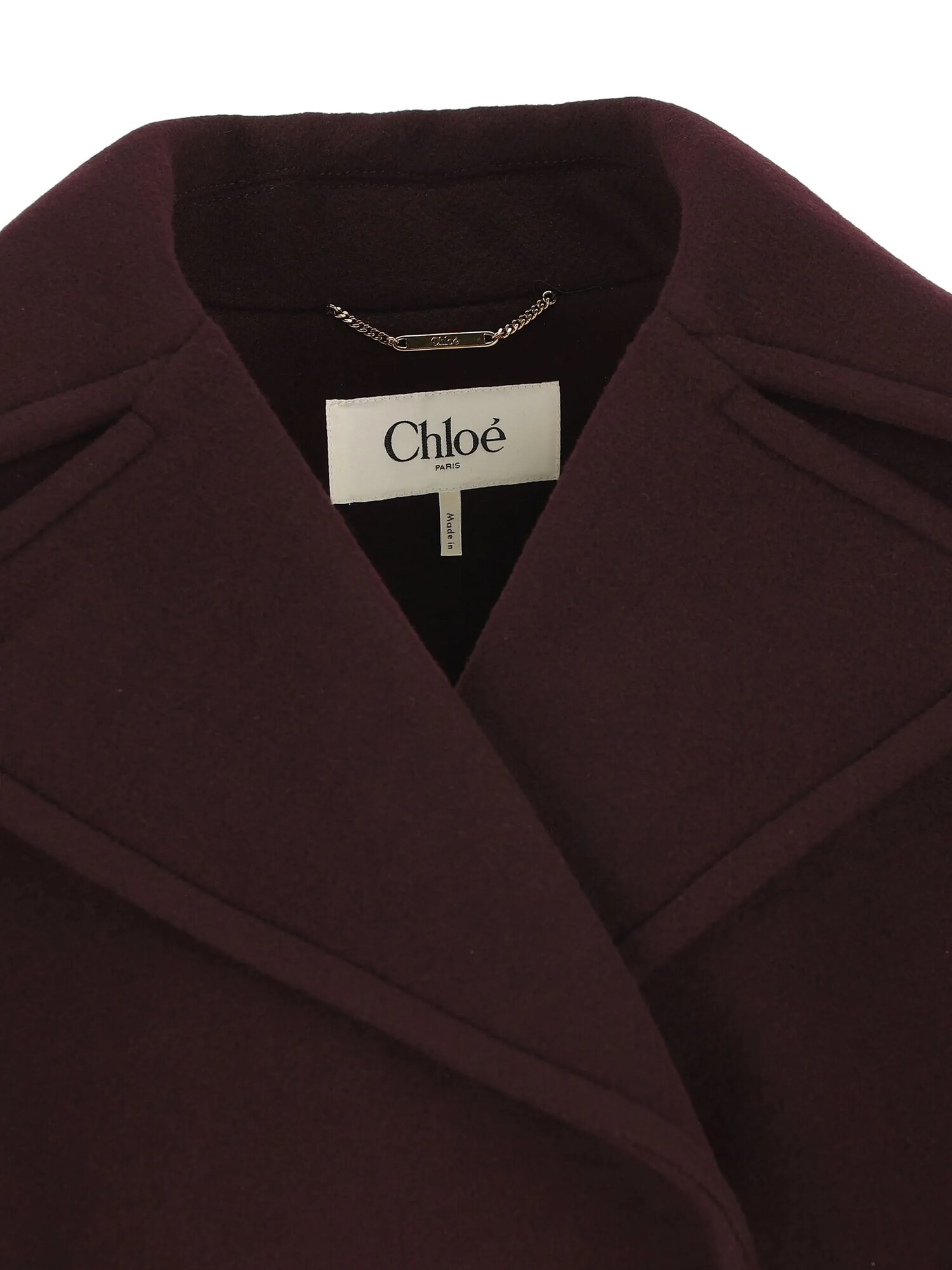 Куртка Chloe Double-breasted long-sleeve jacket, размер 38, фиолетовый — фото 1