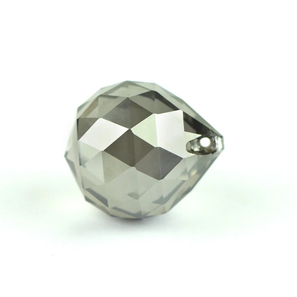 Хрустальные шары для люстры 20 мм Серебряный, smoke gray