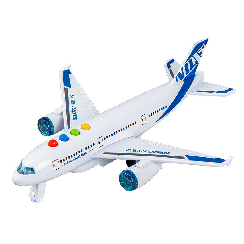 Игрушка самолет инерционный для малышей с led подсветкой и голосовыми историями для развития