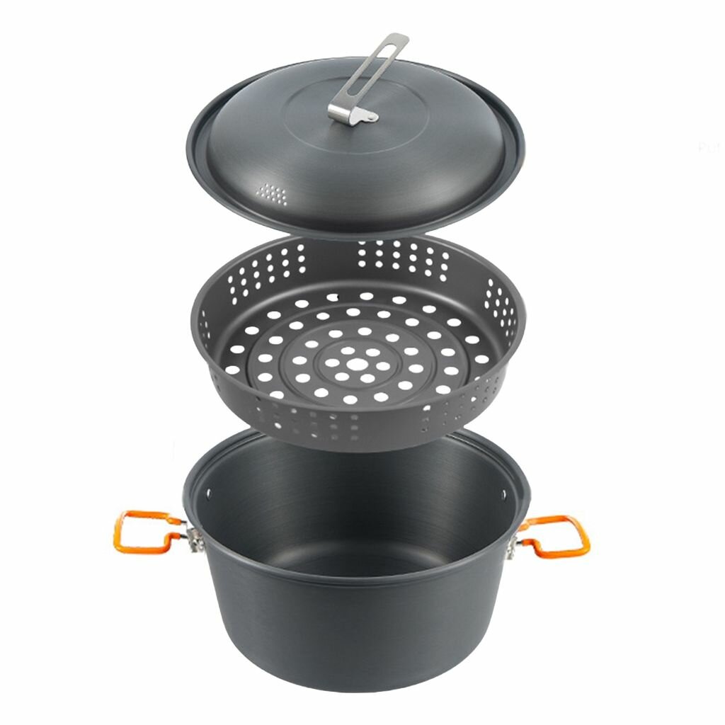 Походной посуды, Уличная суповая кастрюля объемом 4,5 л, большая емкость для самостоятельного вождения, барбекю, большая кастрюля, вынос двумя руками
