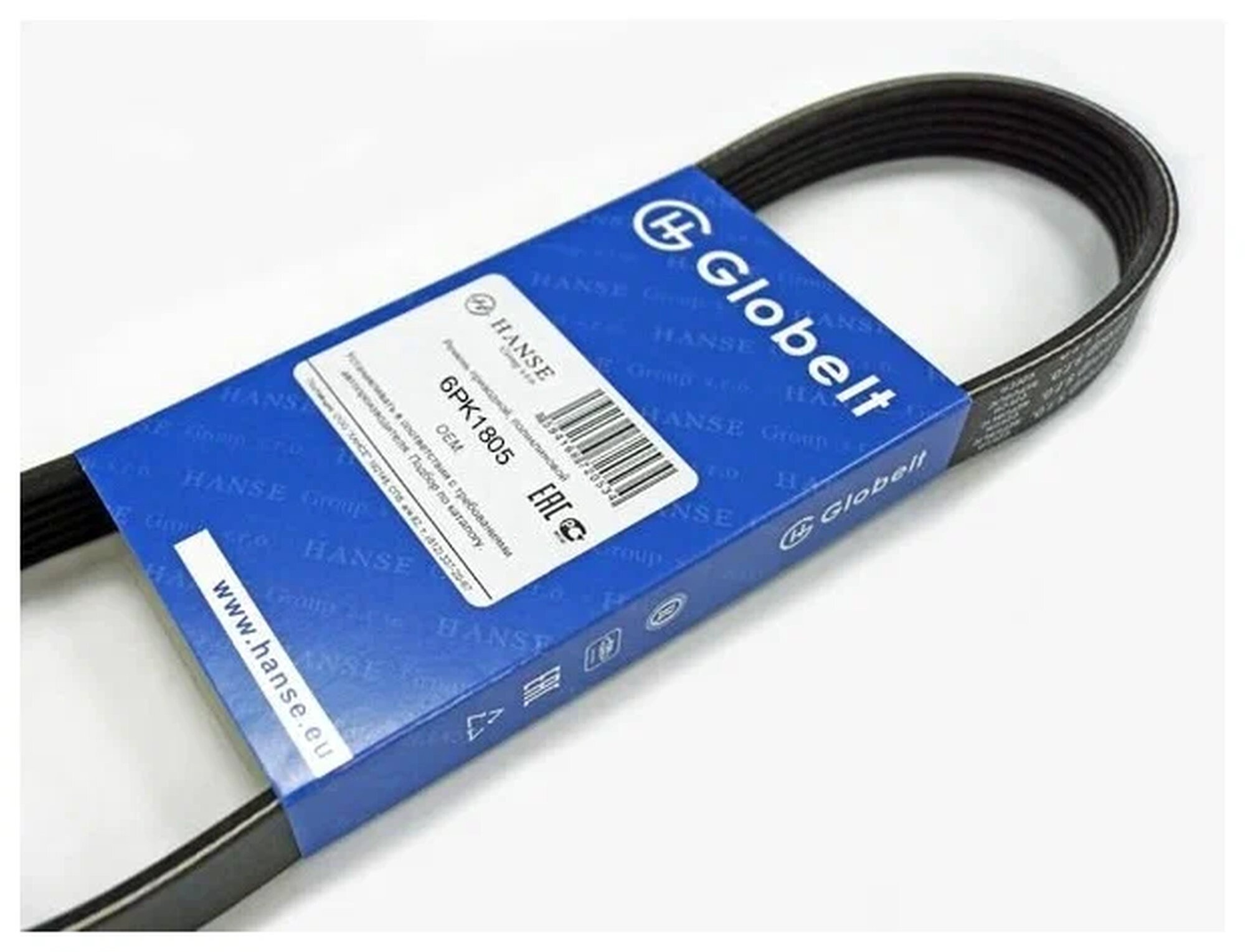 Ремень поликлиновой Globelt 6PK1805, для Renault Logan/Duster/Sandero