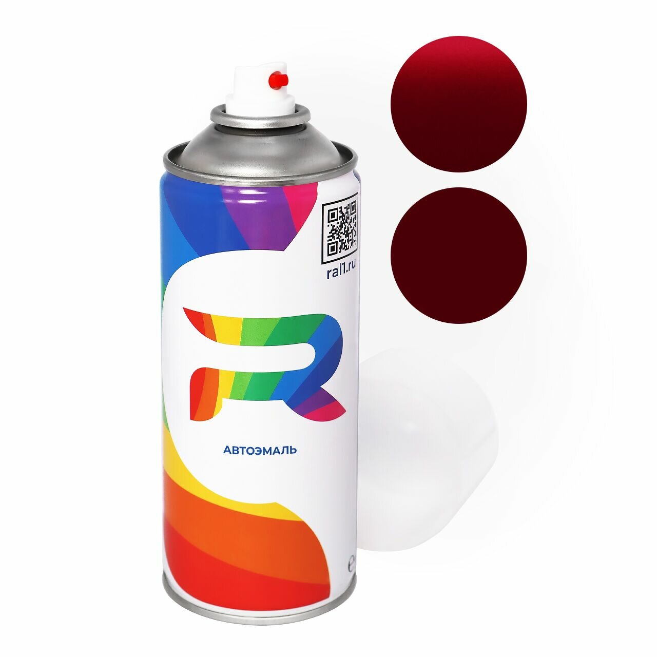 Автоэмаль аэрозольная Kia R4R - Currant Red (Базовая краска, Перламутровый двухслойный, Красный) баллон 520 мл.