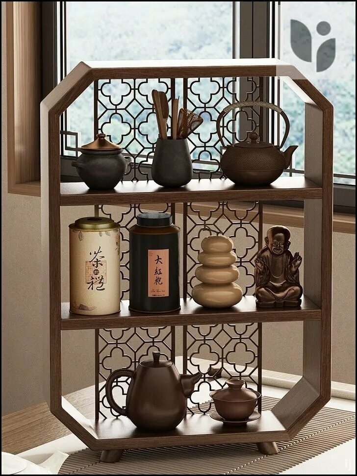 Этажерка, Массив сосны, 35х10х47 смКомпактные размеры этажерки (35х10х47 см)